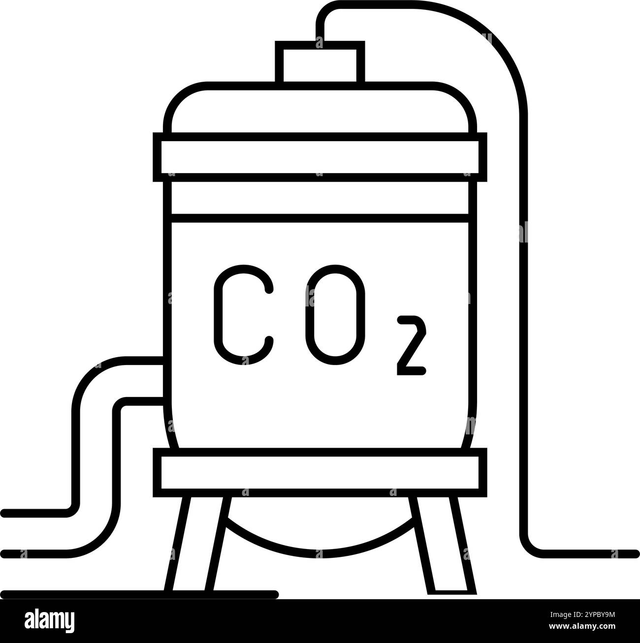 storage carbon line icon vector illustration Stock Vector Image & Art ...