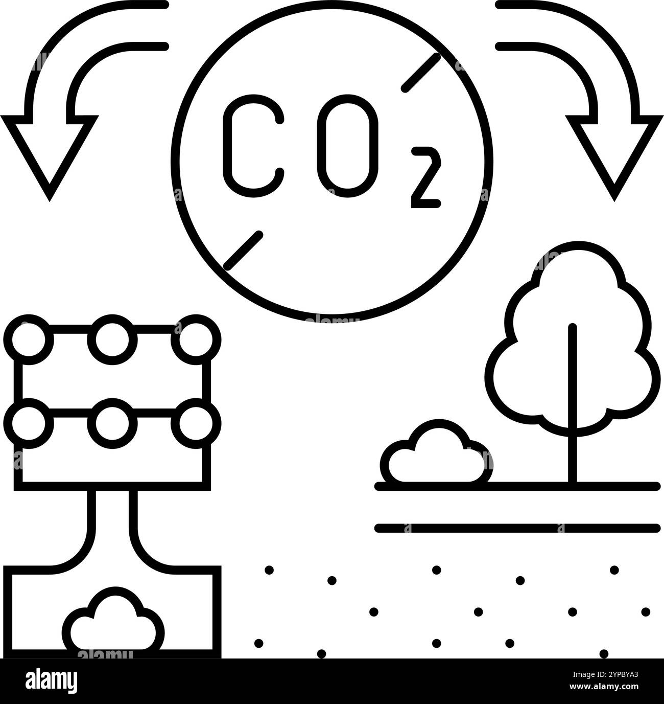 removal carbon line icon vector illustration Stock Vector Image & Art ...