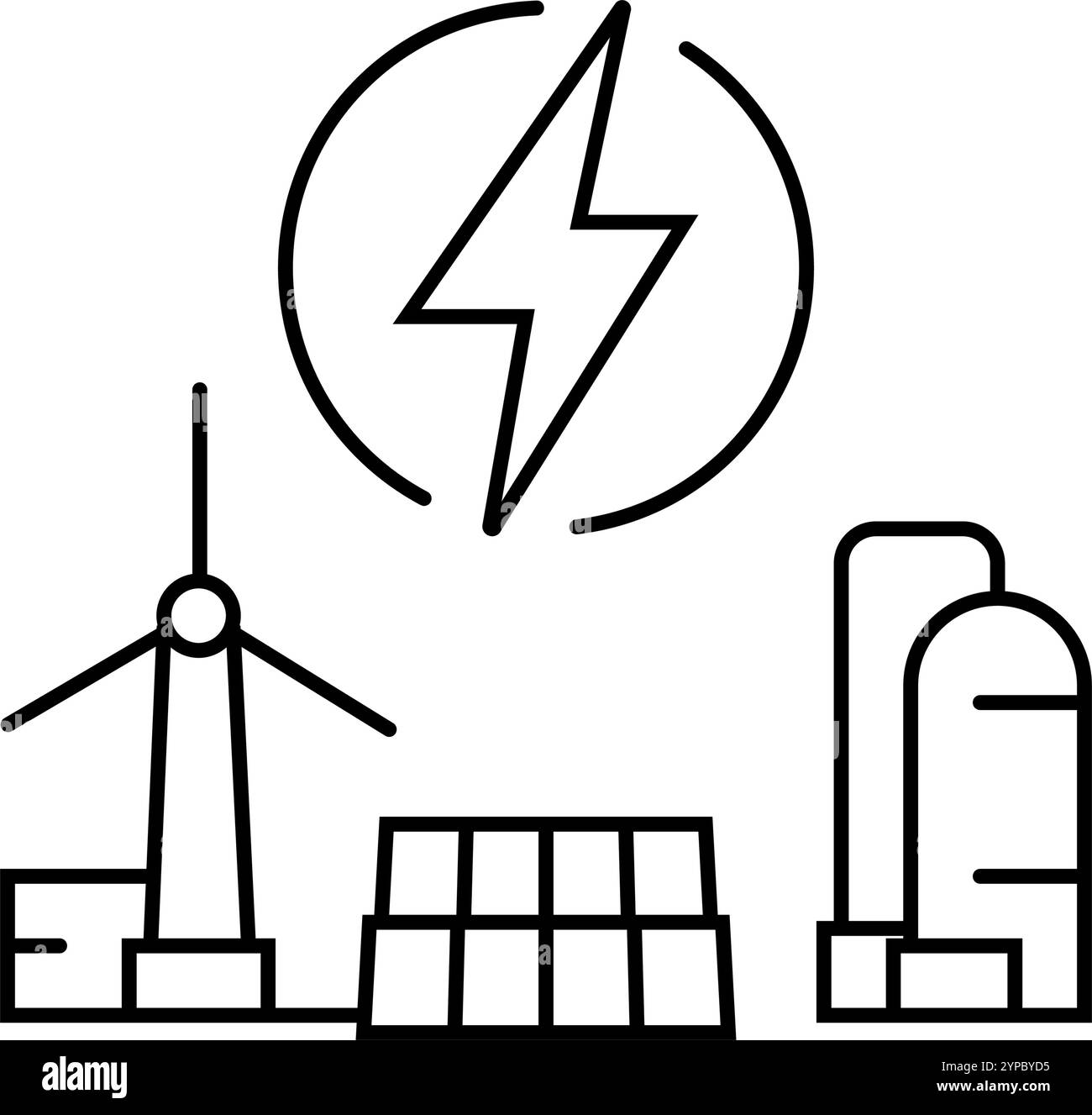clean energy production carbon line icon vector illustration Stock ...