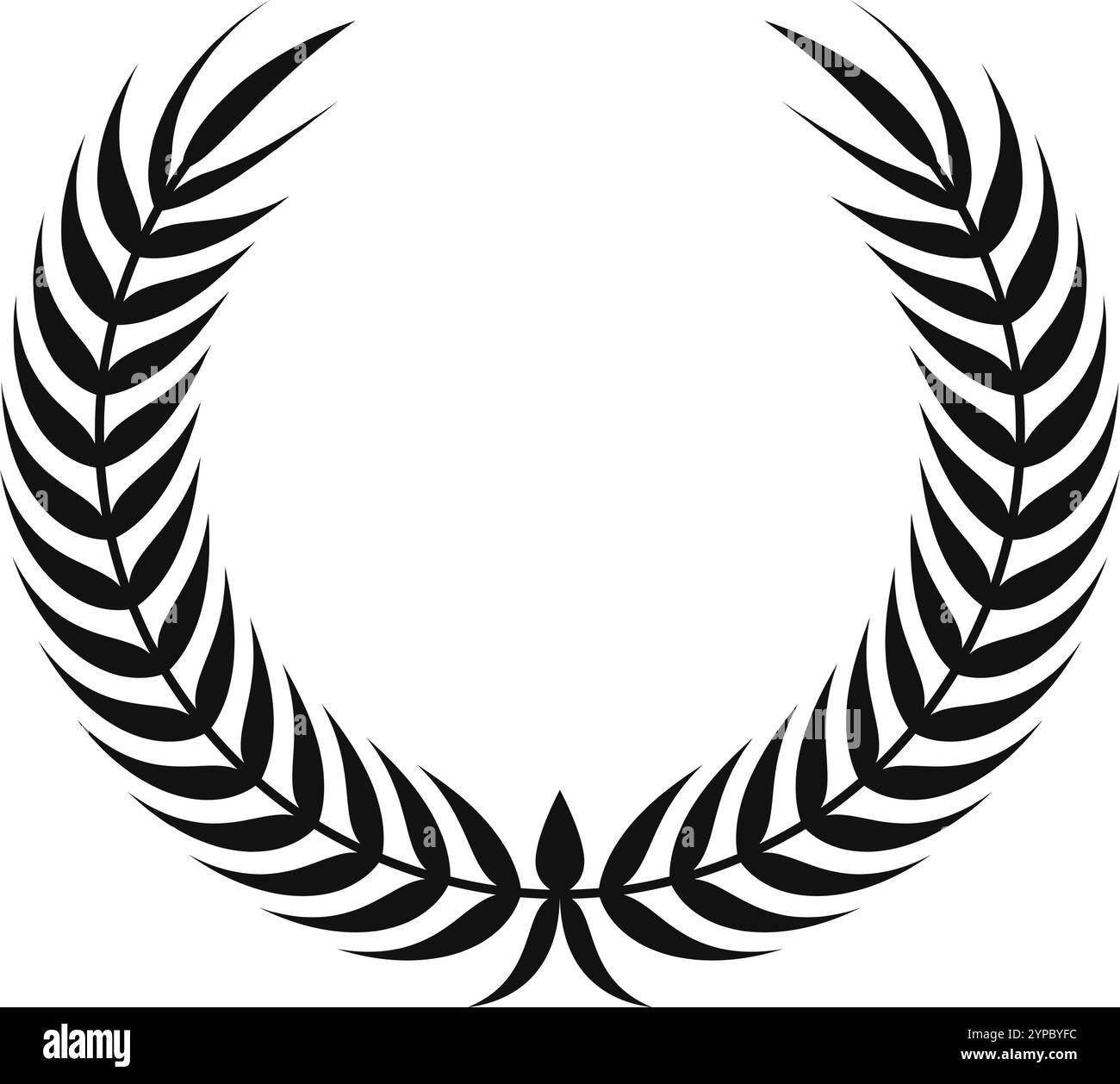 Circular laurel wreath symbolizing triumph, honor, and accomplishment ...