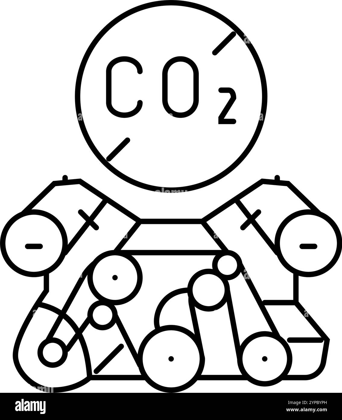 emission free car carbon line icon vector illustration Stock Vector ...