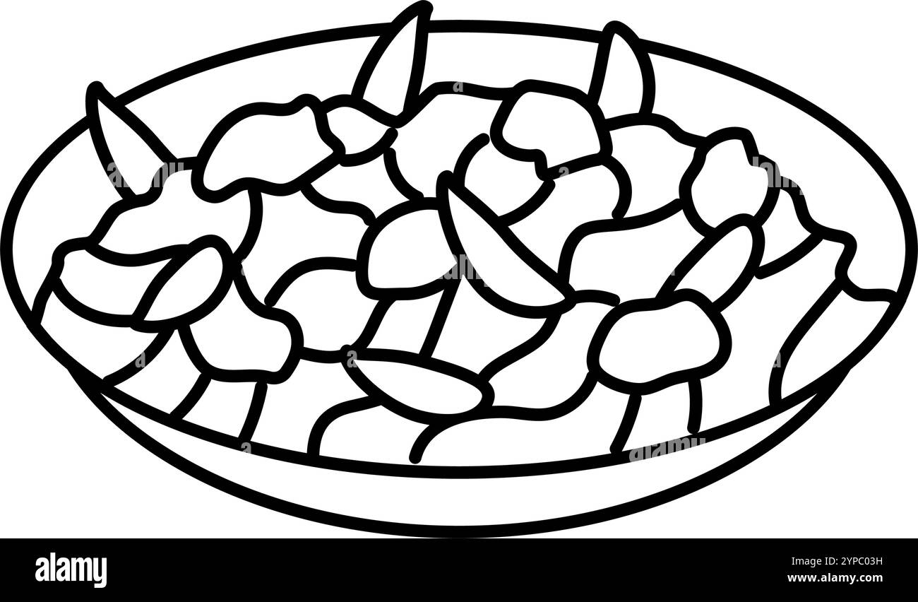 chow mein chinese cuisine line icon vector illustration Stock Vector ...