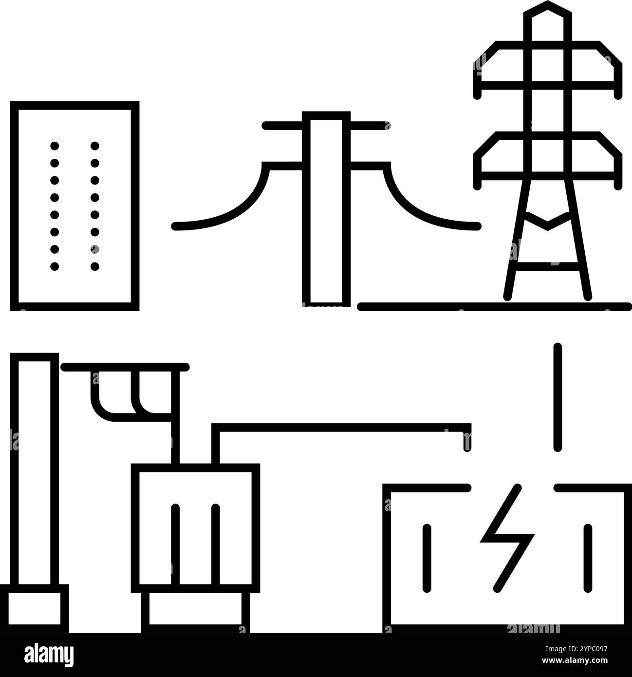 connectivity electric grid line icon vector illustration Stock Vector ...