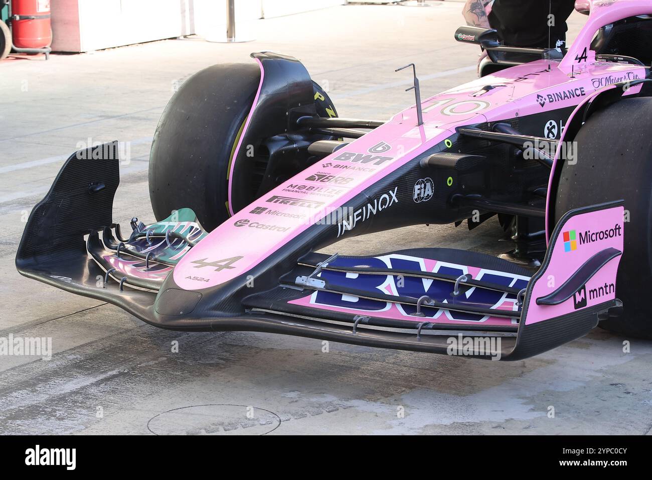 Alpine F1 Team A524, mechanical detail, aerodynamism, aerodynamic ...