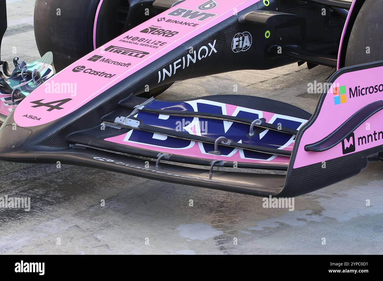 Alpine F1 Team A524, mechanical detail, aerodynamism, aerodynamic ...