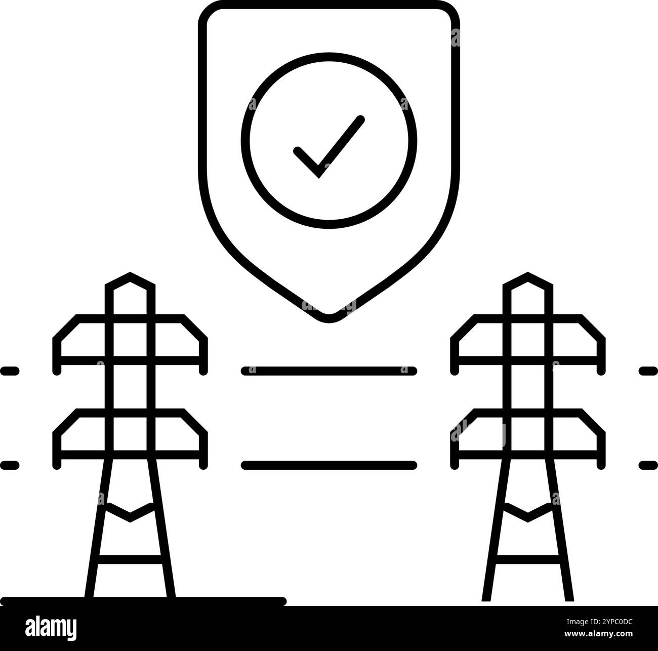 reliability electric grid line icon vector illustration Stock Vector ...