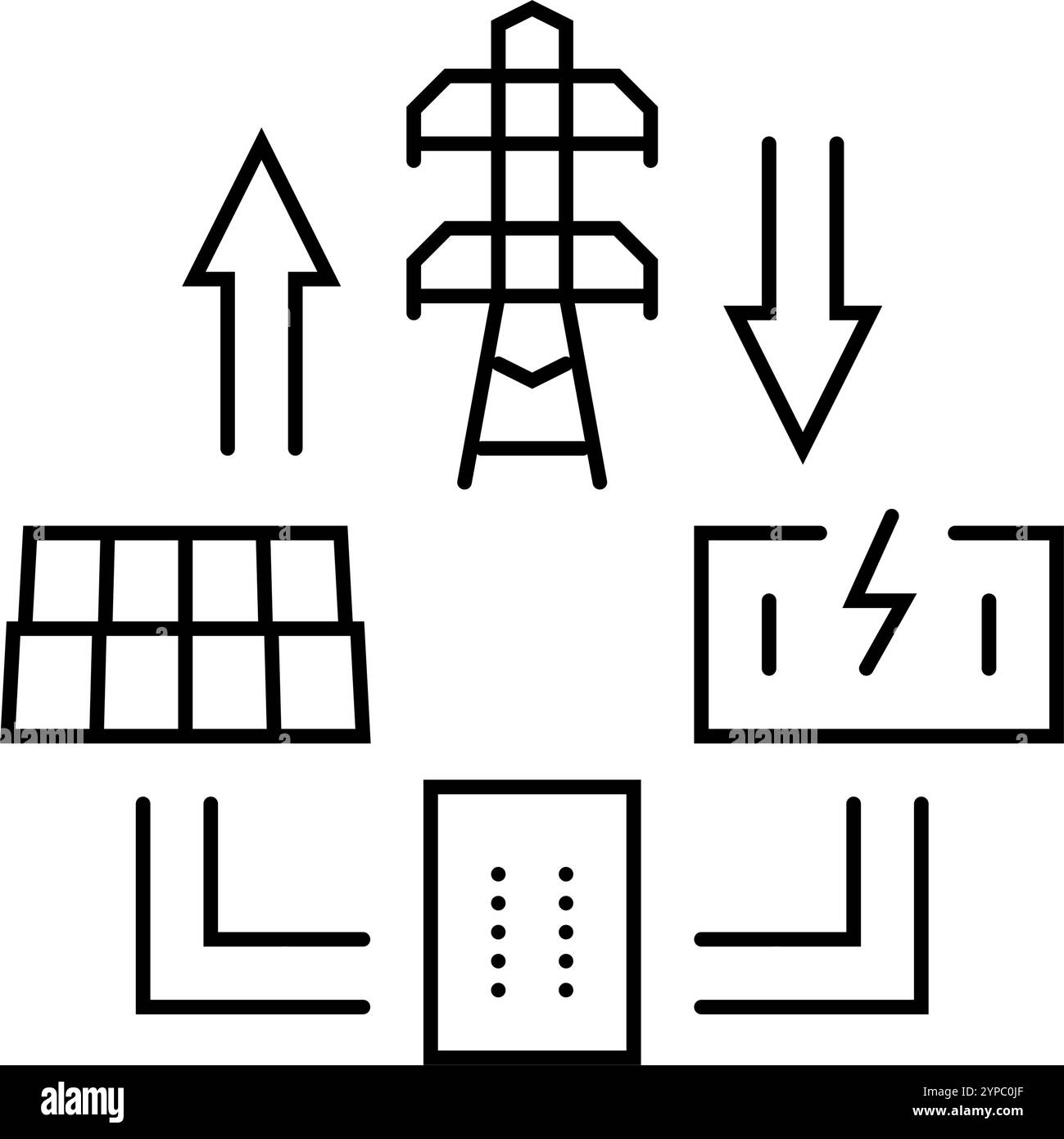 microgrids electric grid line icon vector illustration Stock Vector ...