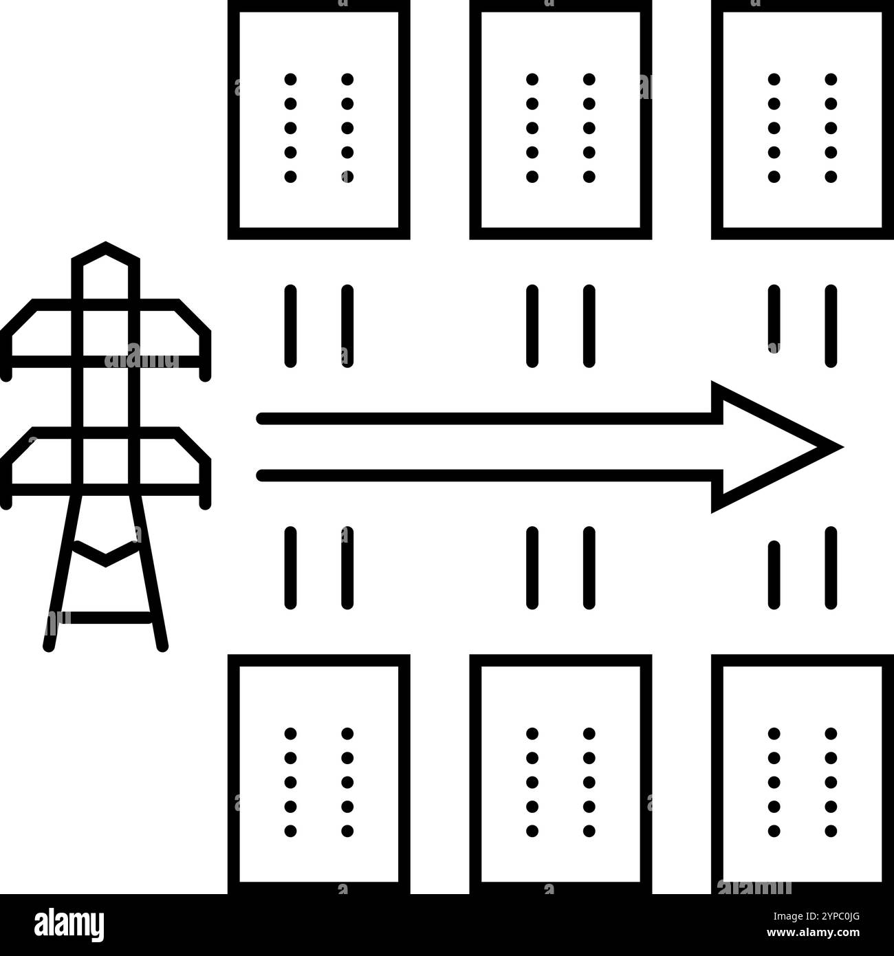 planning electric grid line icon vector illustration Stock Vector Image ...