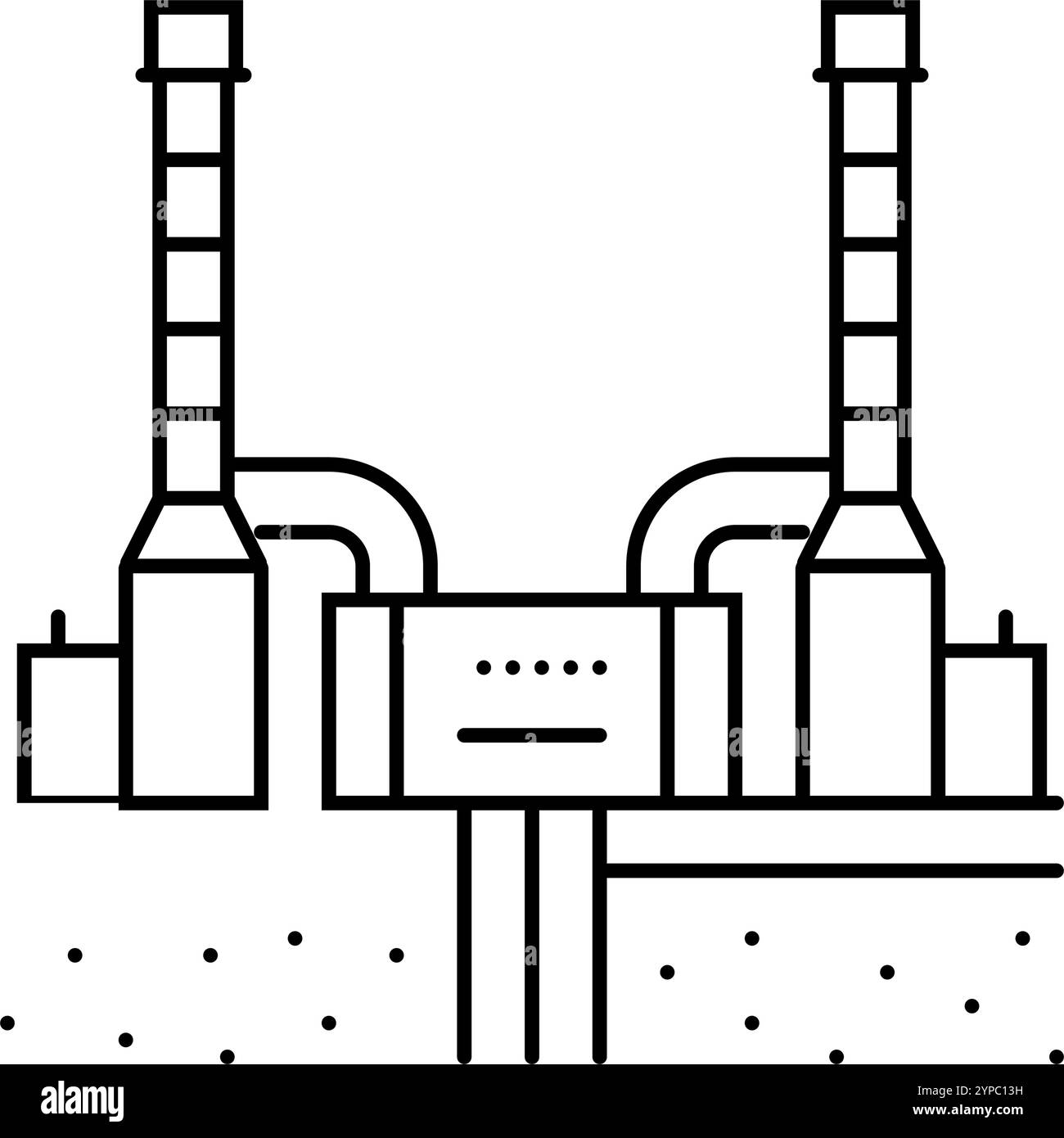 plant geothermal energy line icon vector illustration Stock Vector ...