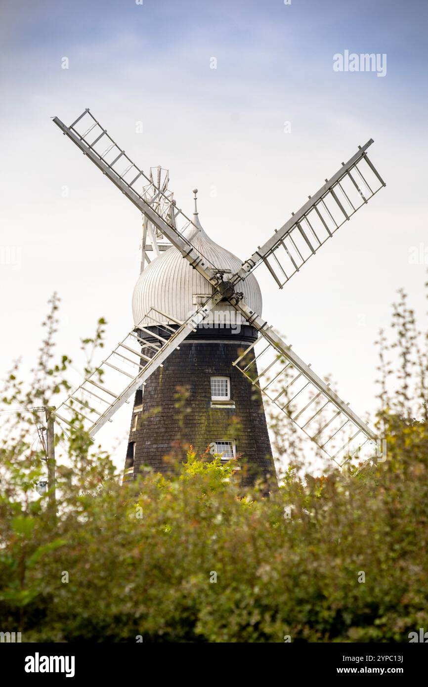 UK, England, Rutland, Morcott, windmill, converted to private house ...