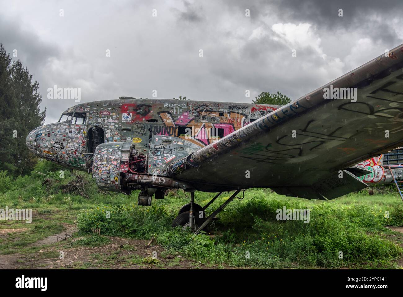 Zeljava Air Base in Croatia and Abandoned Douglas C-47 Airplane on the ...