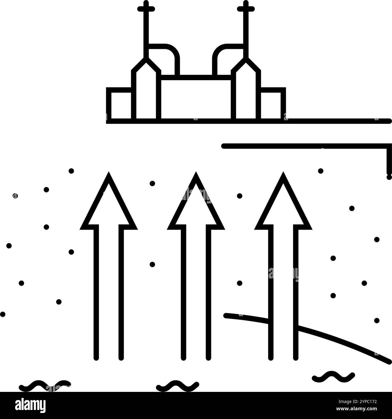 power geothermal energy line icon vector illustration Stock Vector ...