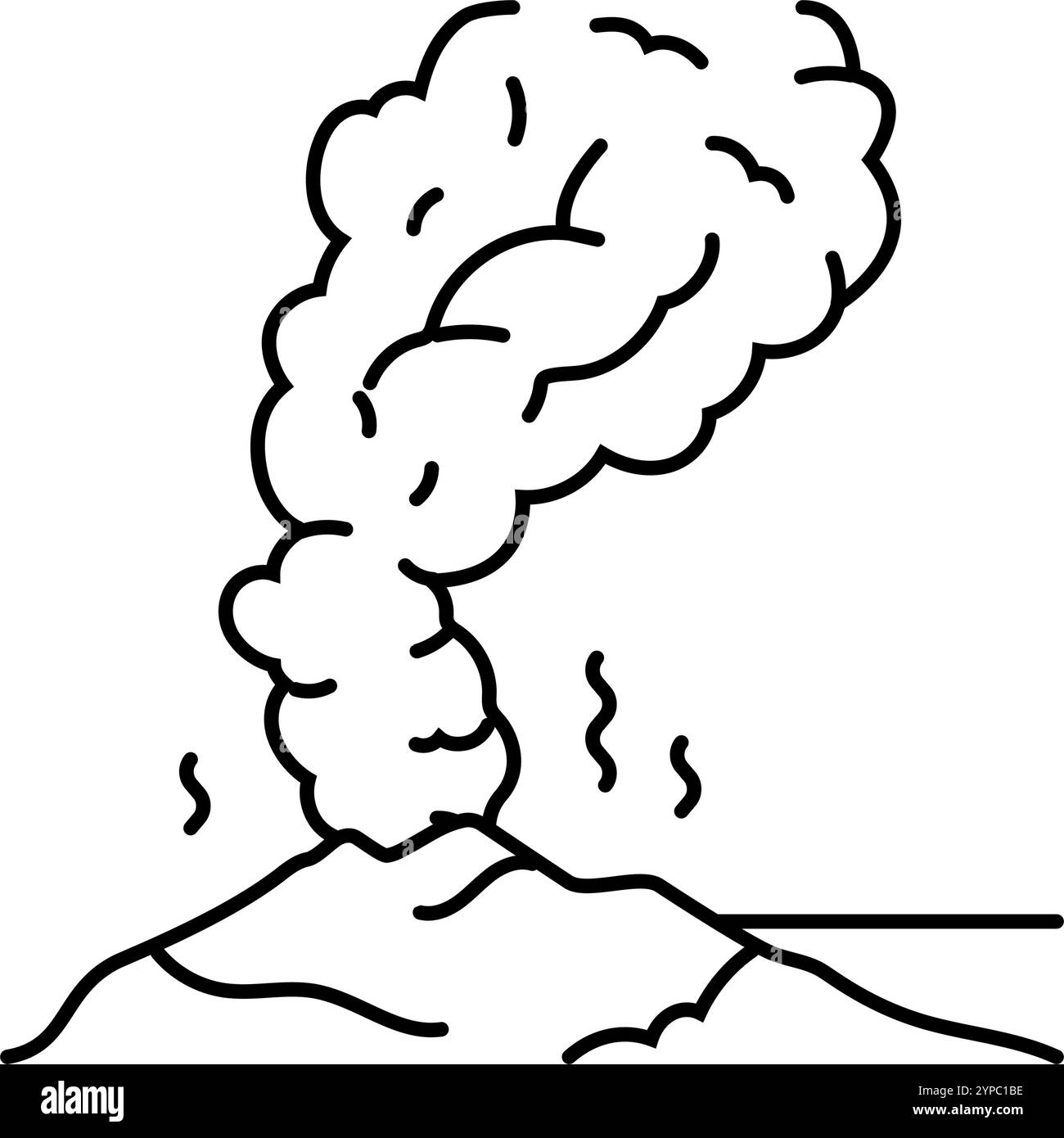 steam geothermal energy line icon vector illustration Stock Vector ...