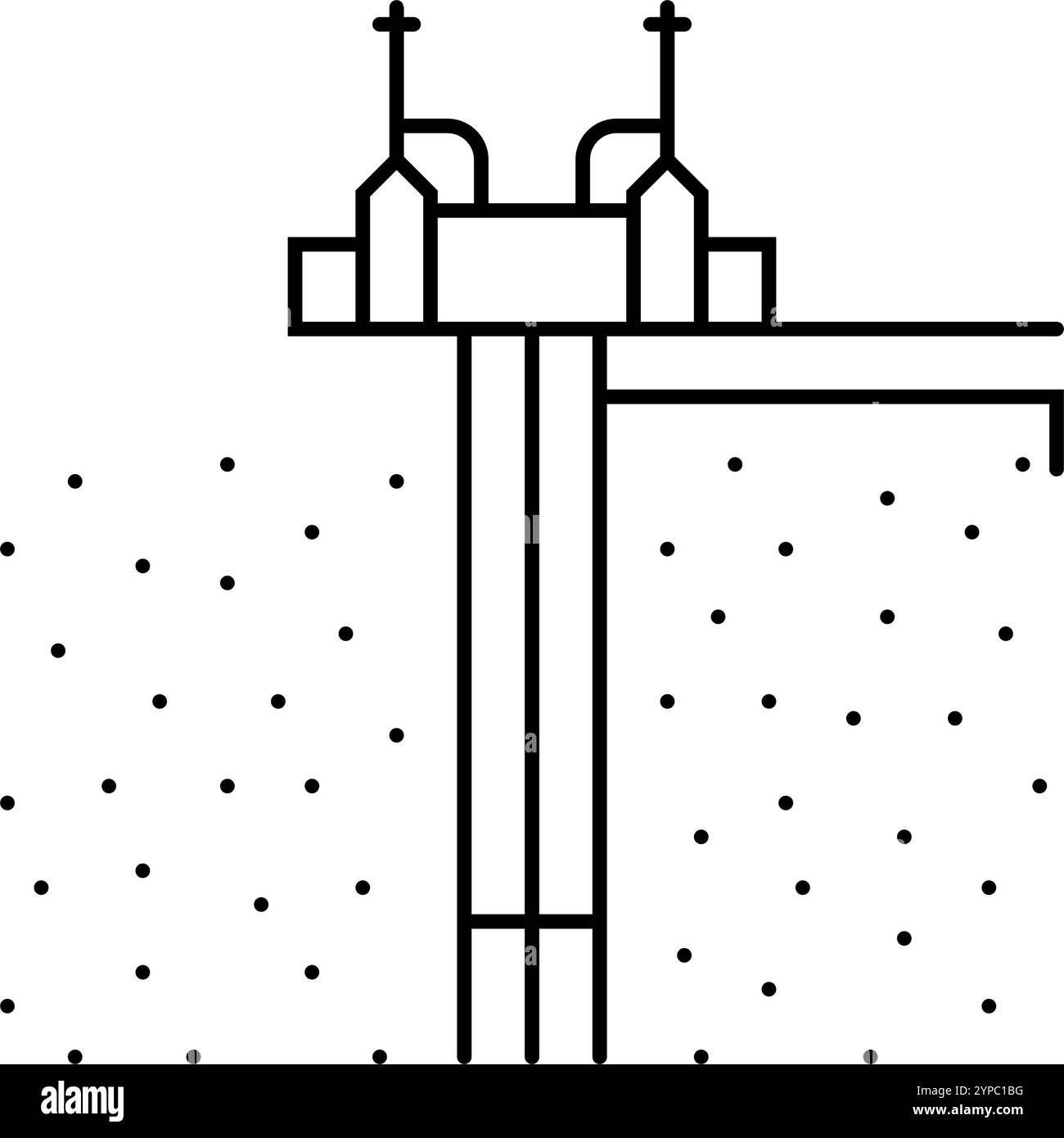 well geothermal energy line icon vector illustration Stock Vector Image ...