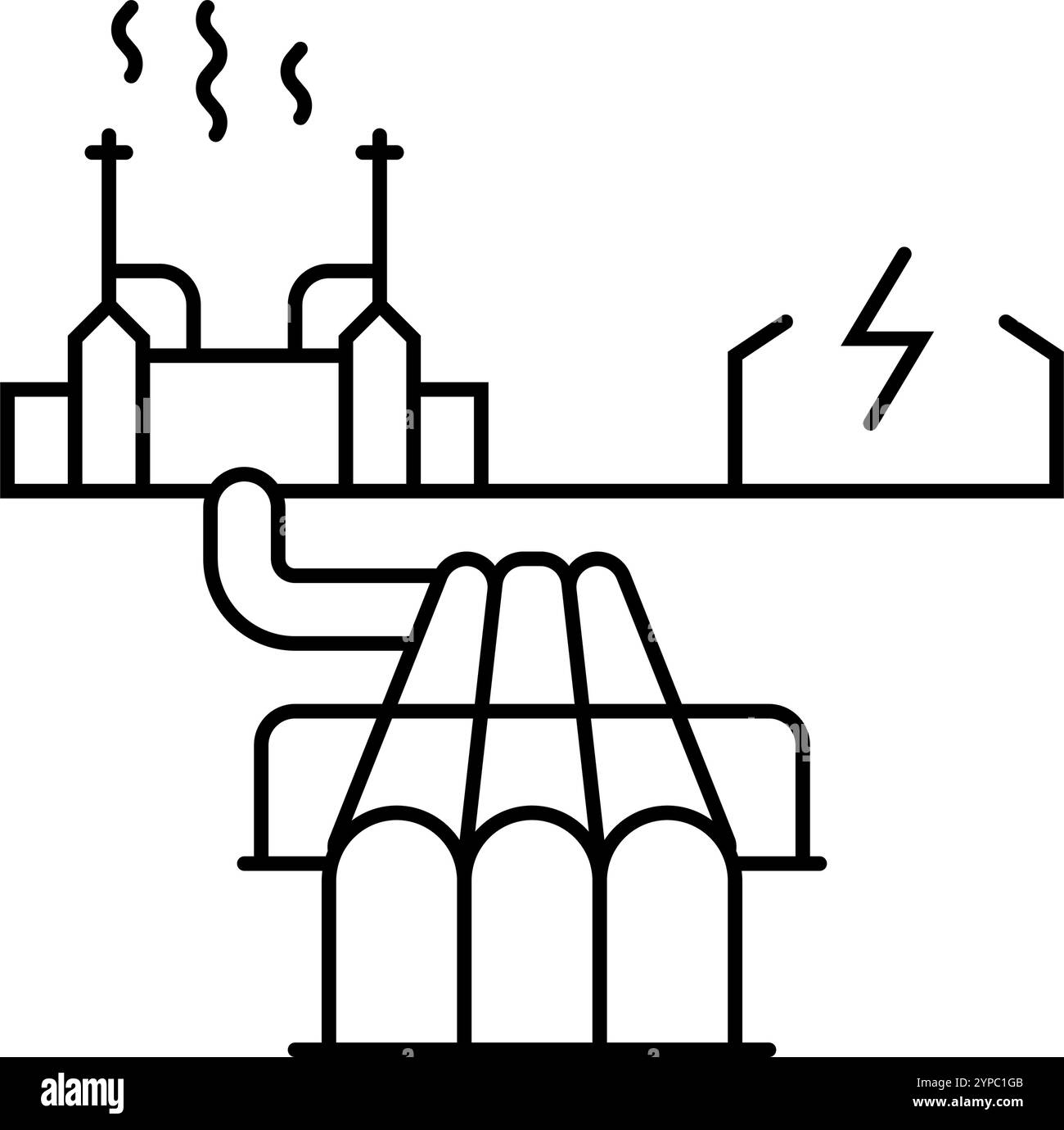 energy efficiency geothermal line icon vector illustration Stock Vector ...