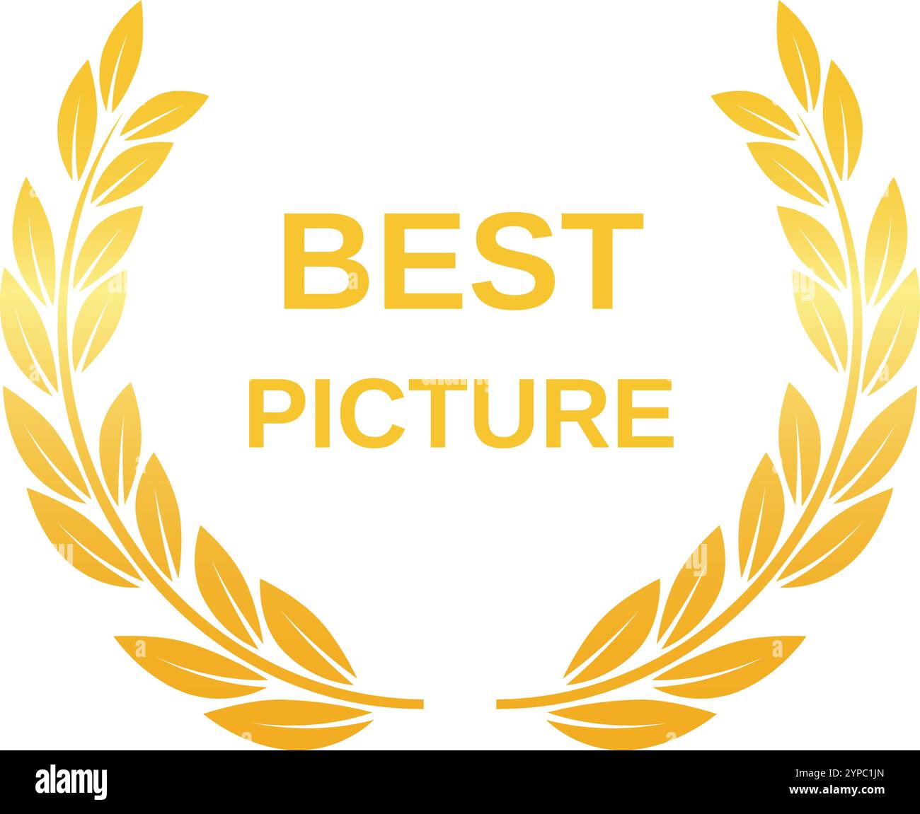 Golden laurel wreath signifying the best picture award, celebrating ...