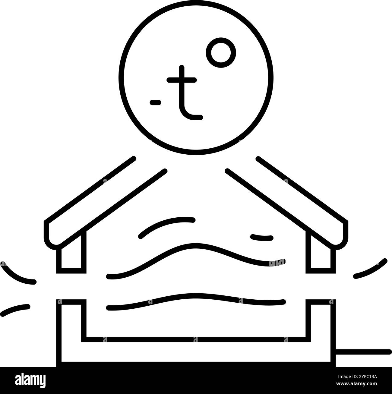 passive cooling green building line icon vector illustration Stock ...