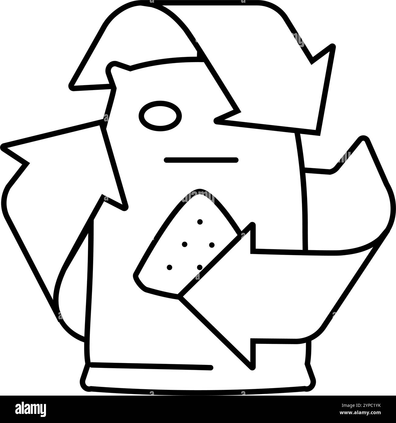 recycled materials green building line icon vector illustration Stock ...