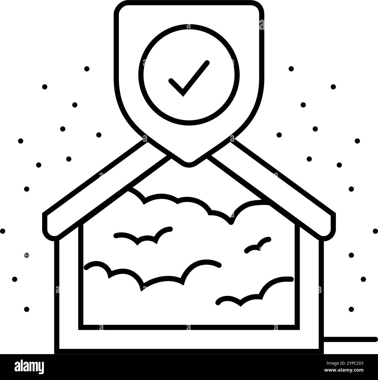 indoor air quality green building line icon vector illustration Stock ...