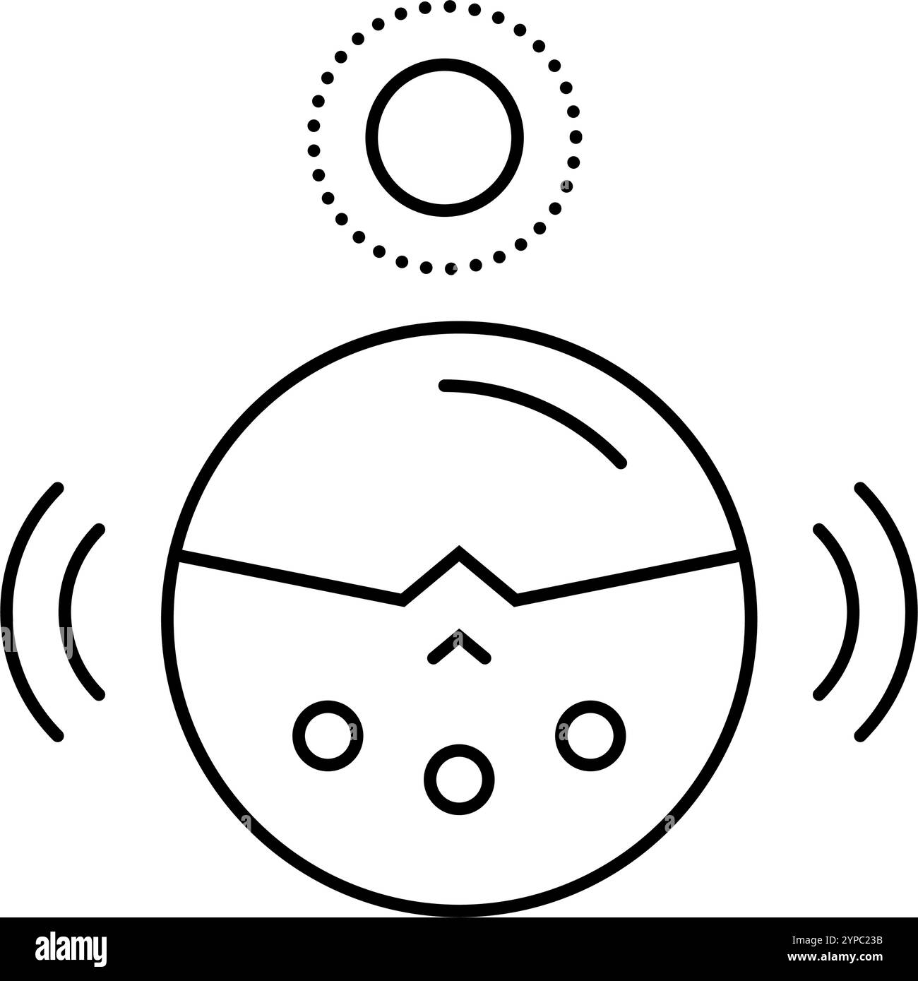 daylight sensor lighting control line icon vector illustration Stock ...