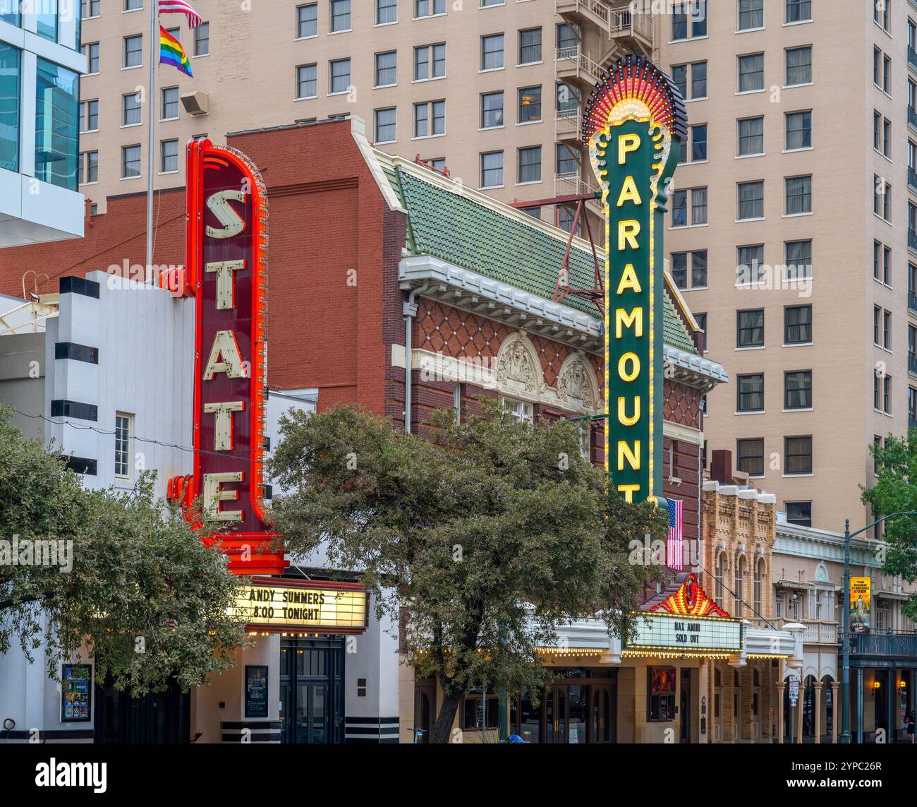The State Theatre and Paramount Theatre, Congress Avenue, Austin, Texas ...