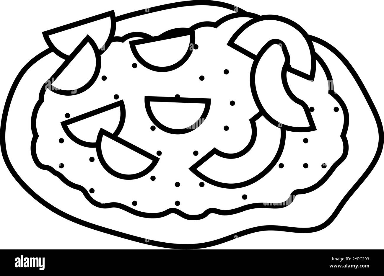 tostadas mexican cuisine line icon vector illustration Stock Vector ...