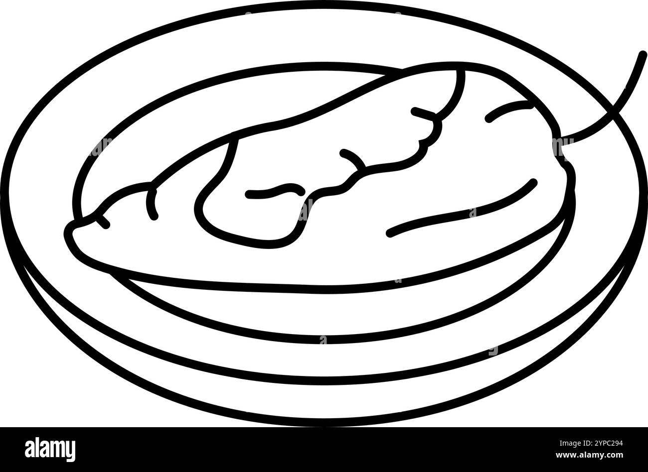 chiles rellenos mexican cuisine line icon vector illustration Stock ...