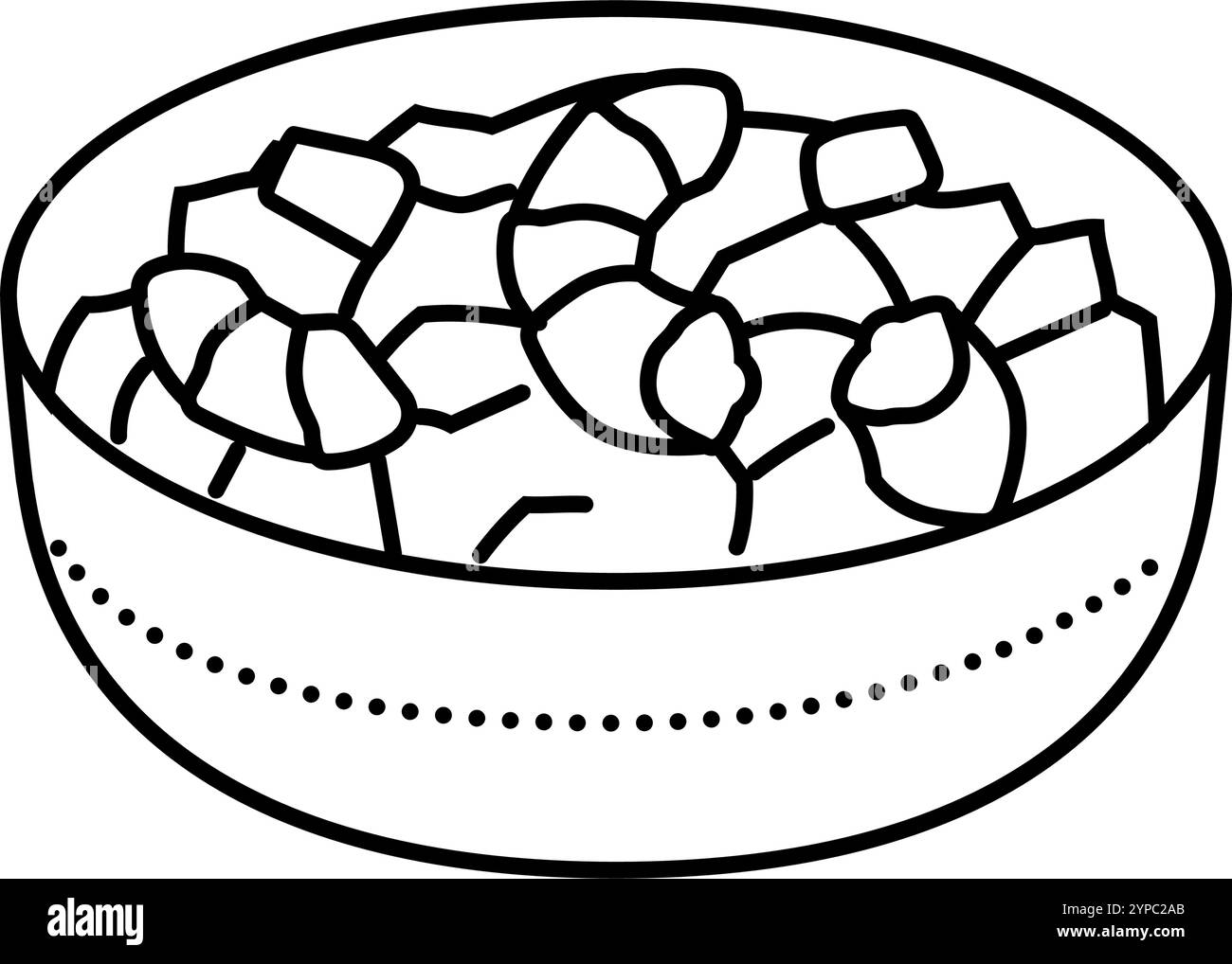 ceviche mexican cuisine line icon vector illustration Stock Vector ...