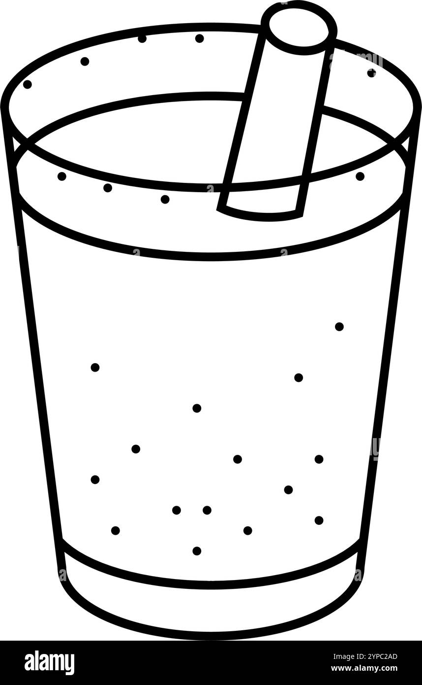 horchata mexican cuisine line icon vector illustration Stock Vector ...