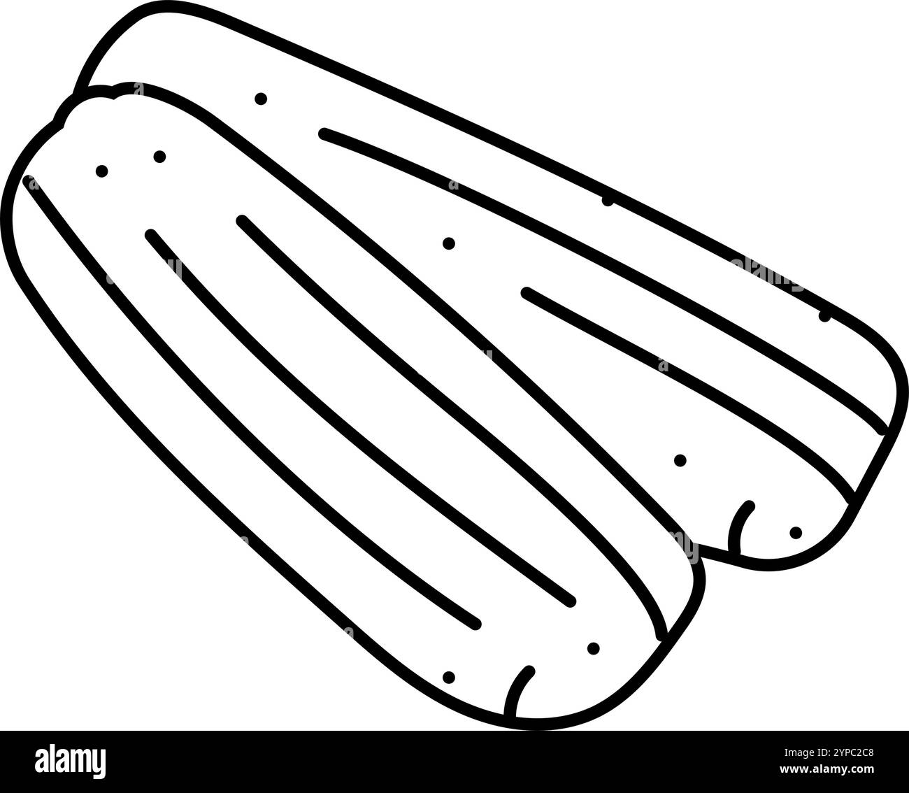 churros mexican cuisine line icon vector illustration Stock Vector ...