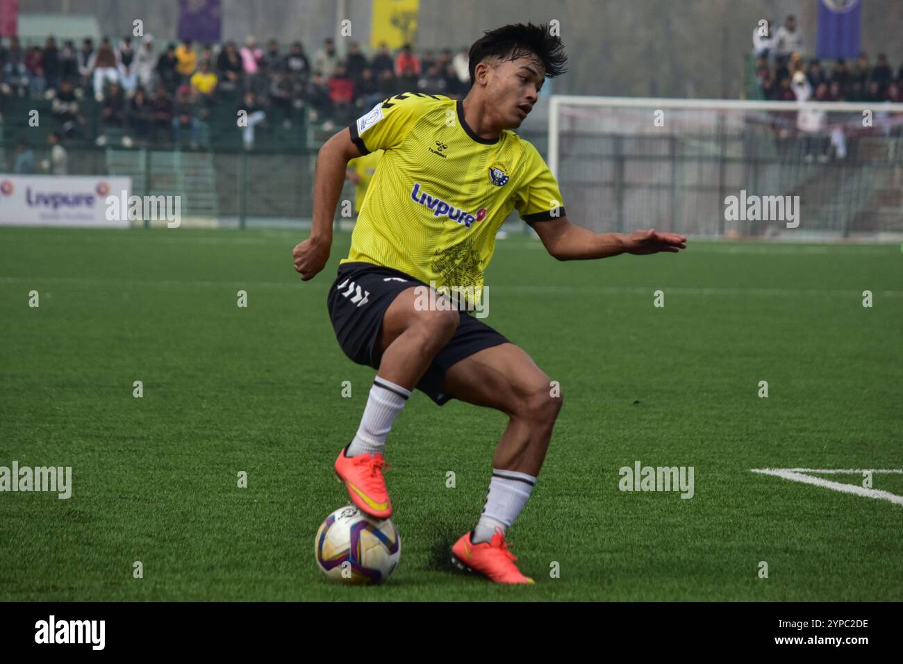 Lalramdinsanga Ralte of Real Kashmir FC seen in action during the I ...