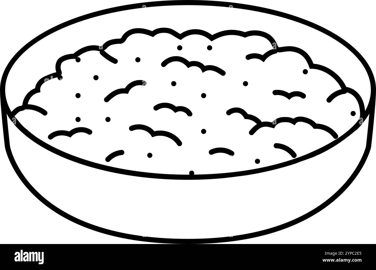 rice mexican cuisine line icon vector illustration Stock Vector Image ...