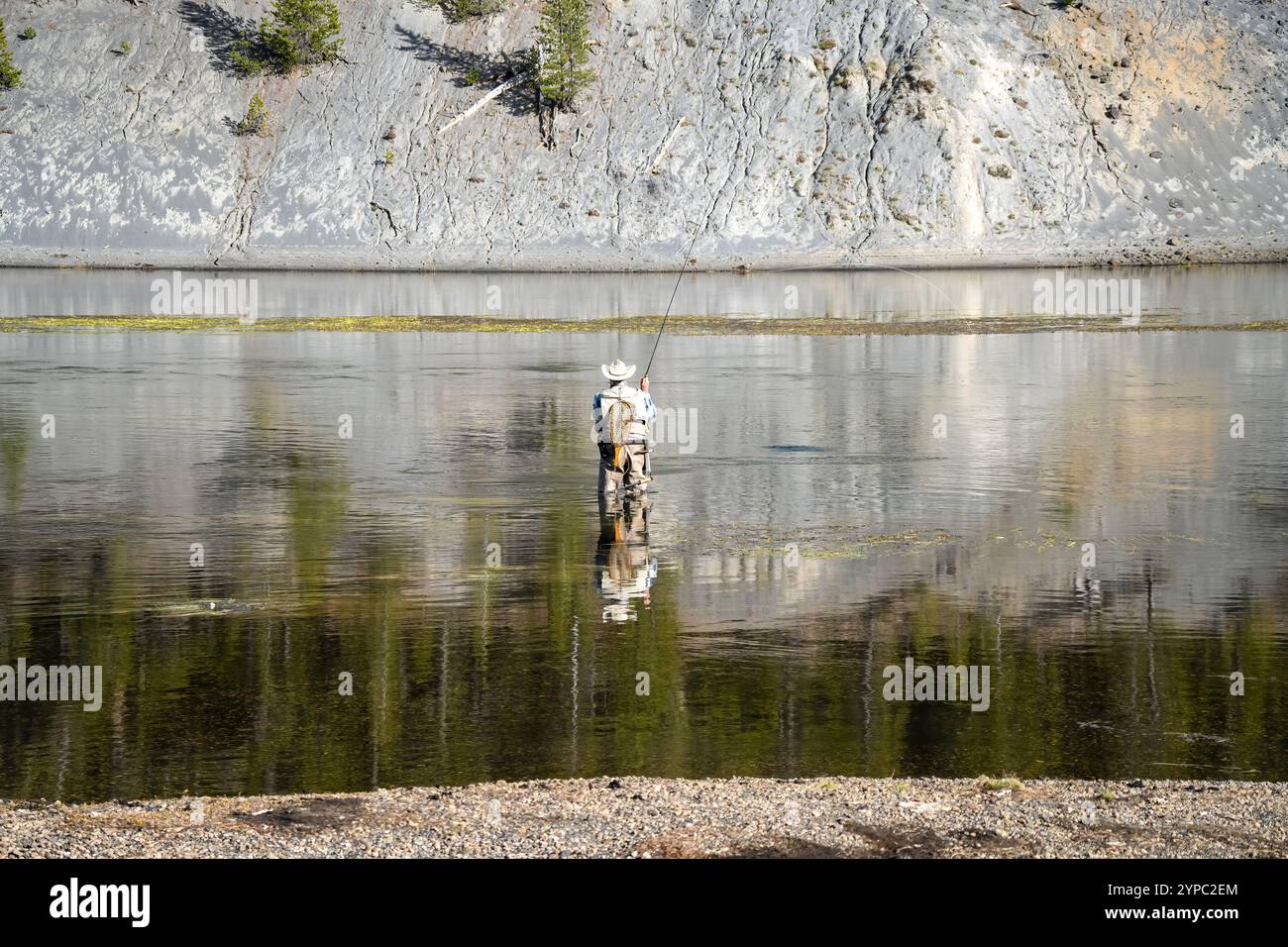 Angler in chest waders hi-res stock photography and images - Alamy