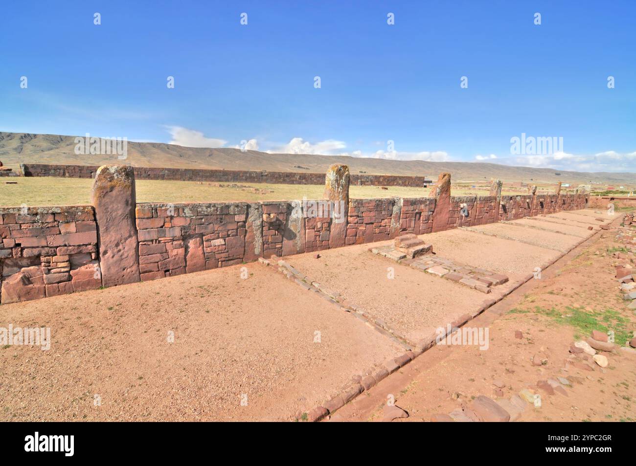 Kalasasaya Temple in Tiwanaku Pre-Columbian archaeological site in ...