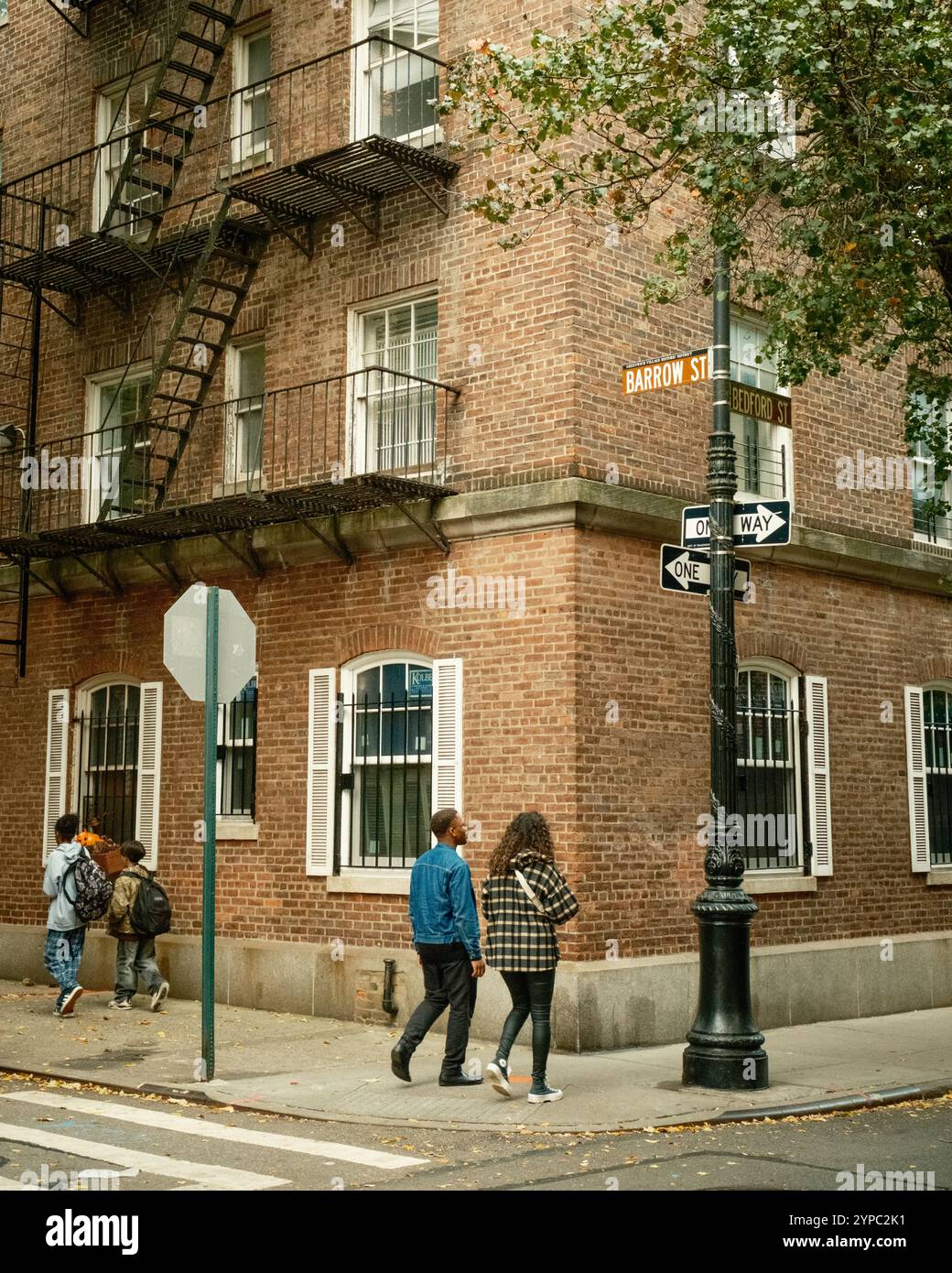 The corner of Barrow Street and Bedford Street in the West Village ...