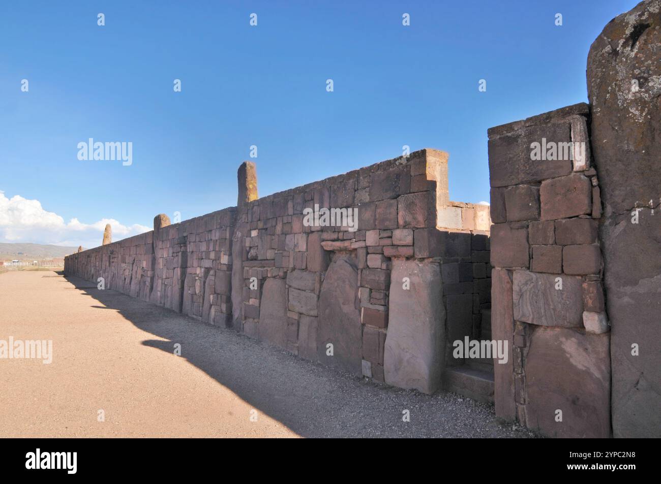 Kalasasaya Temple in Tiwanaku Pre-Columbian archaeological site in ...