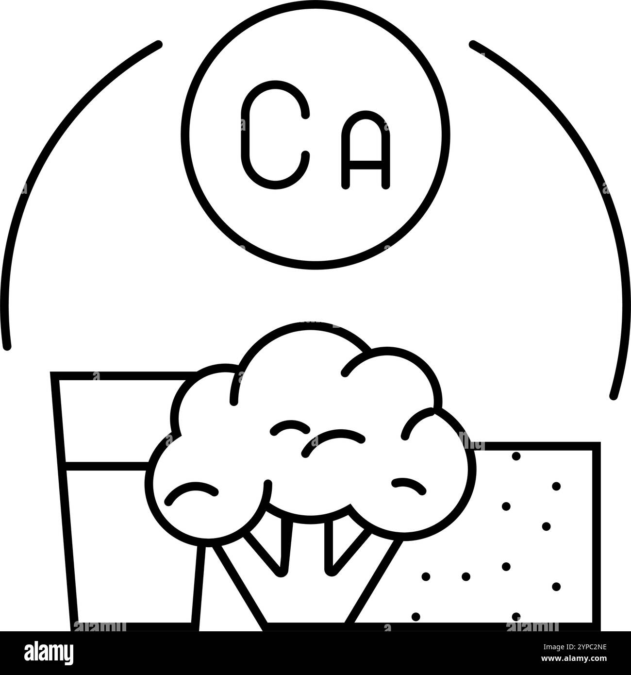 calcium rich food osteoporosis line icon vector illustration Stock ...