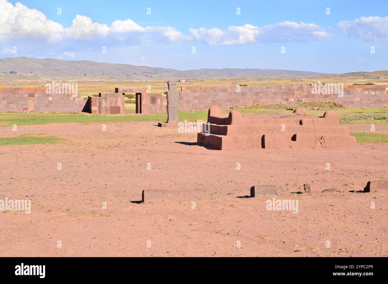 Kalasasaya Temple in Tiwanaku Pre-Columbian archaeological site in ...