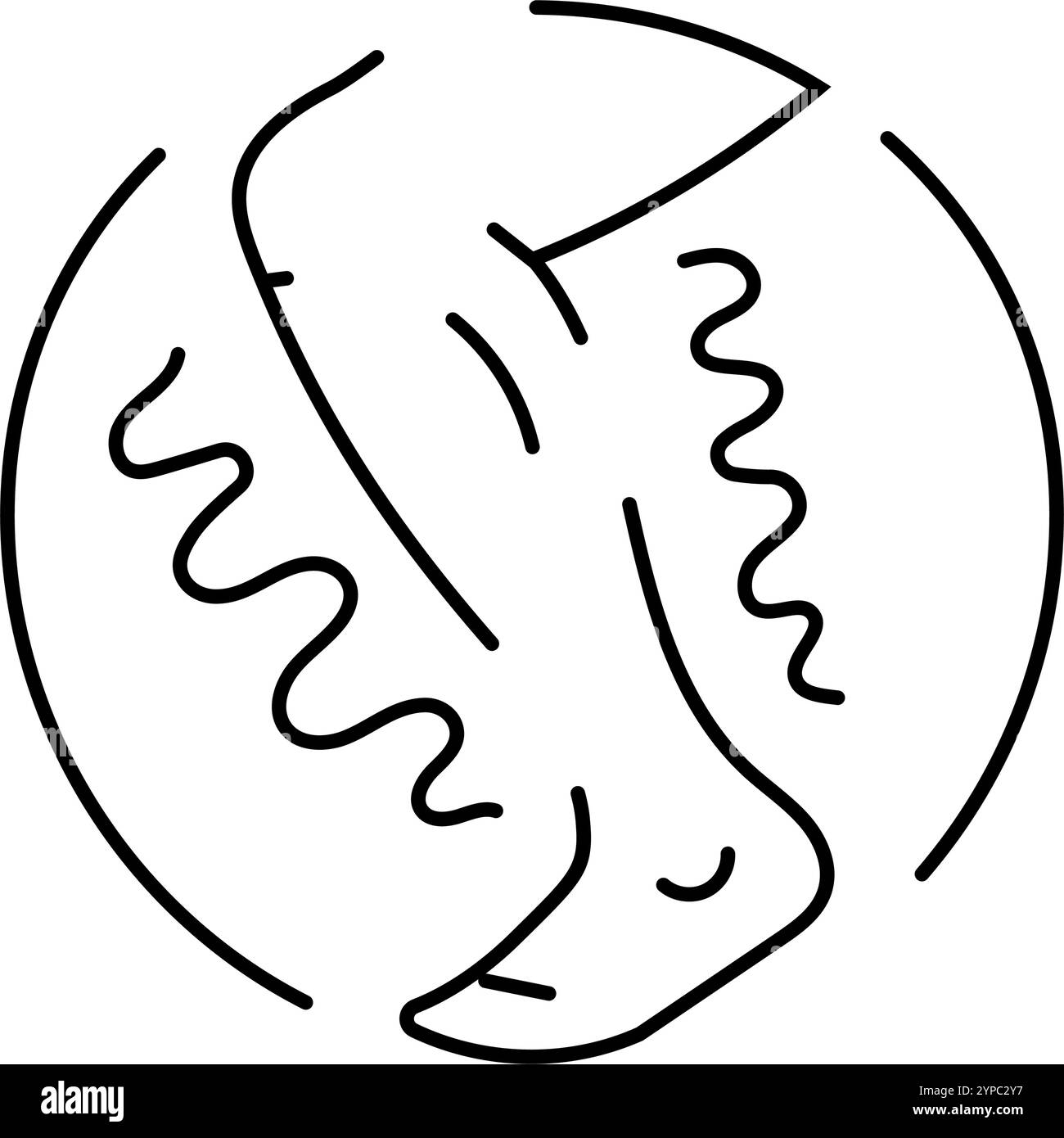 stooped posture osteoporosis symptom line icon vector illustration ...