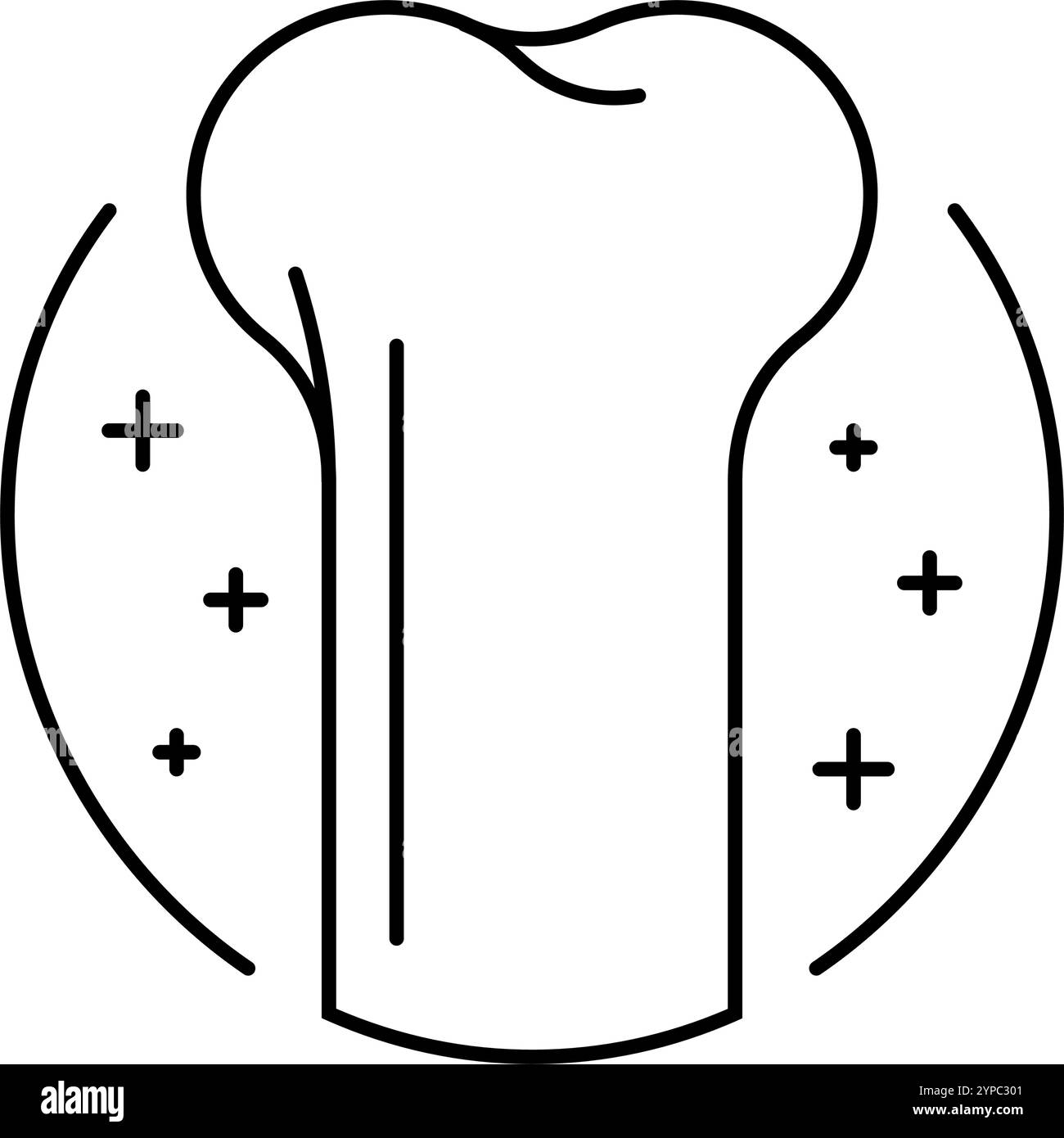 healthy bone osteoporosis symptom line icon vector illustration Stock ...