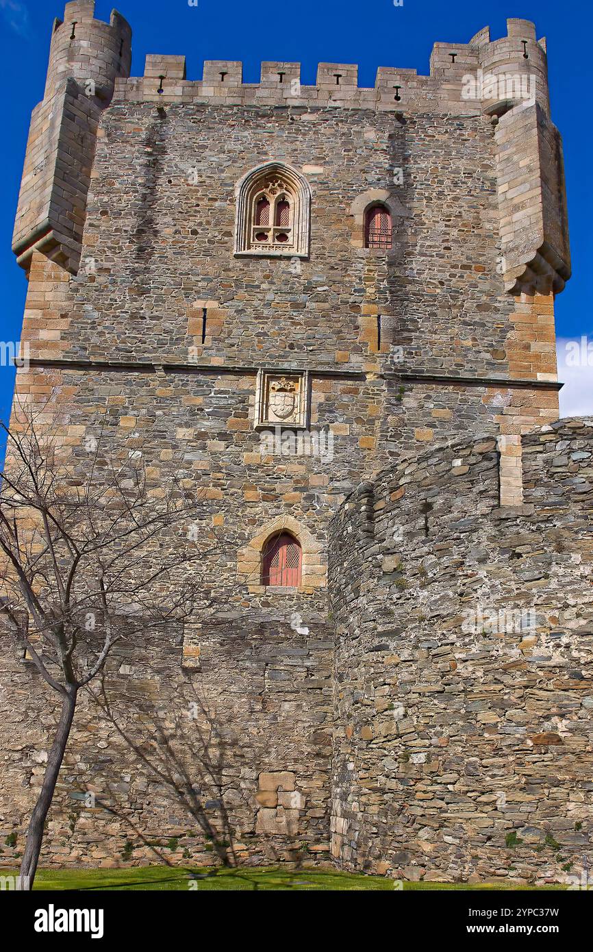 Medieval style castle. Bragança Castle, Portugal Stock Photo - Alamy