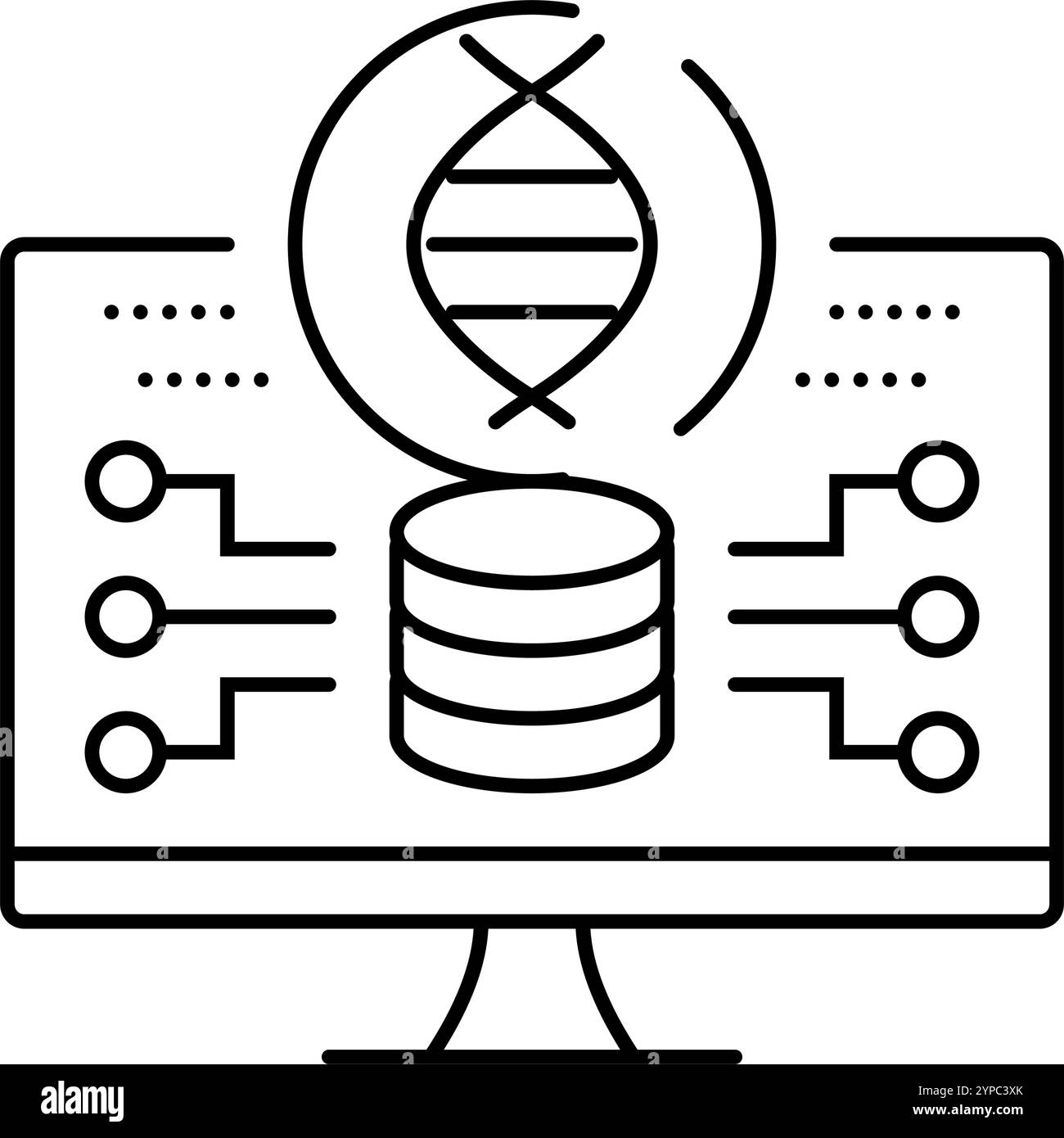 cellular reprogramming cryptogenetics line icon vector illustration ...