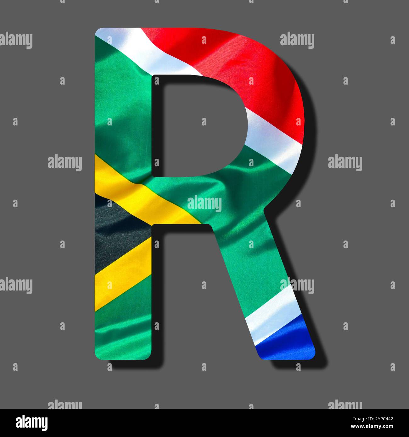 Currency Rand from South Africa designed with the colours of the ...
