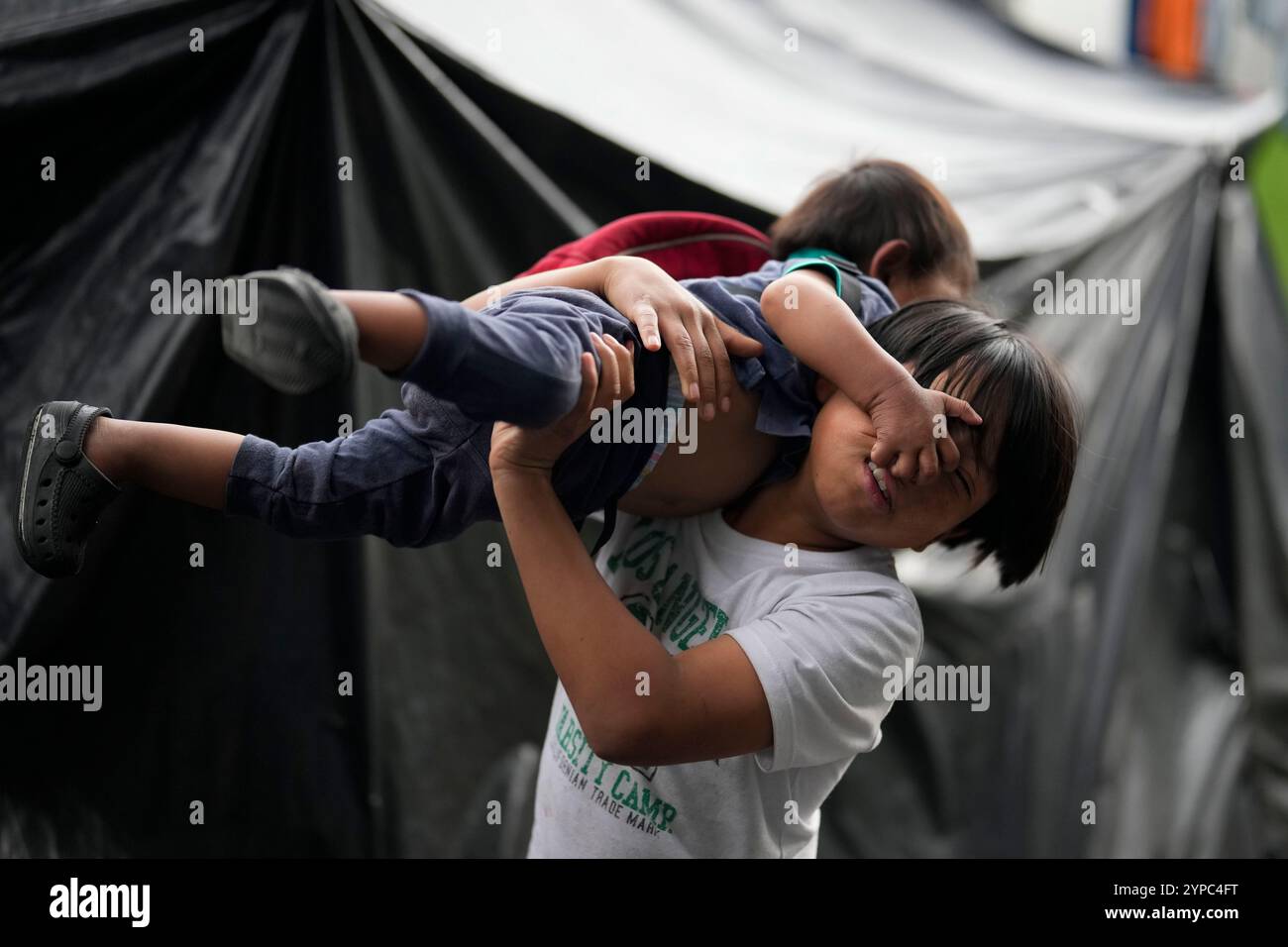 Embera Indigenous children play where thousands of Embera displaced by ...