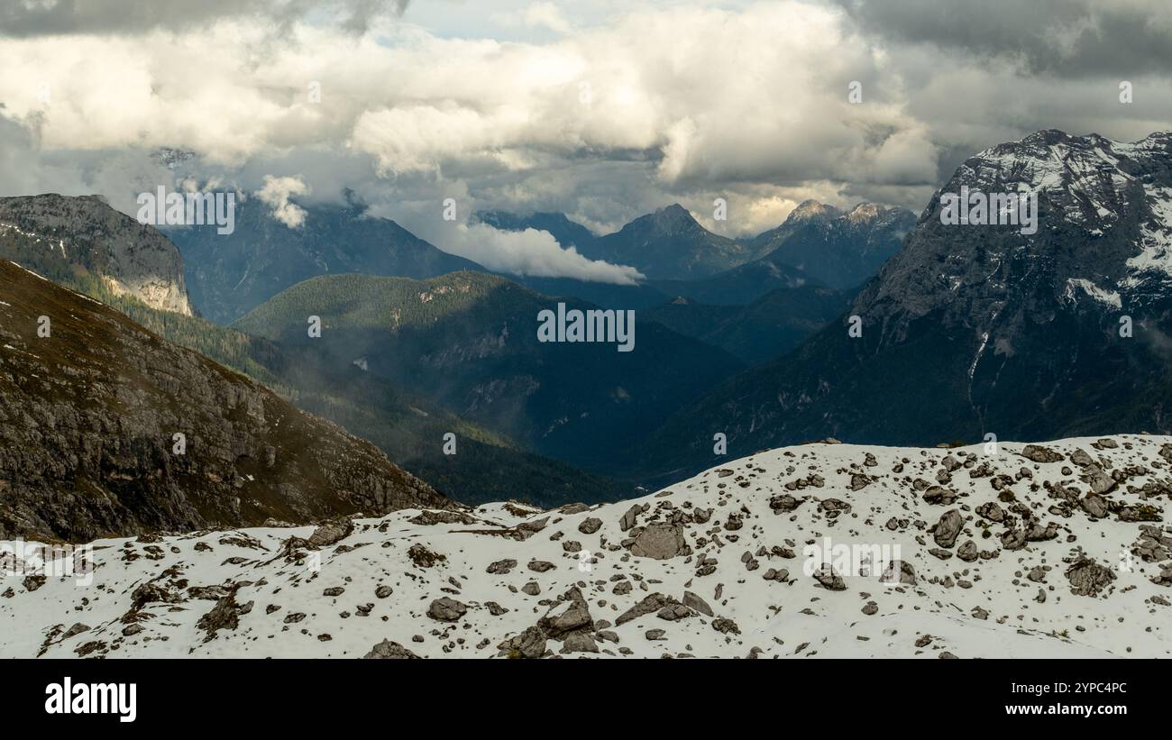 The iconic Dolomites in fall: a symphony of color and tranquility Stock ...