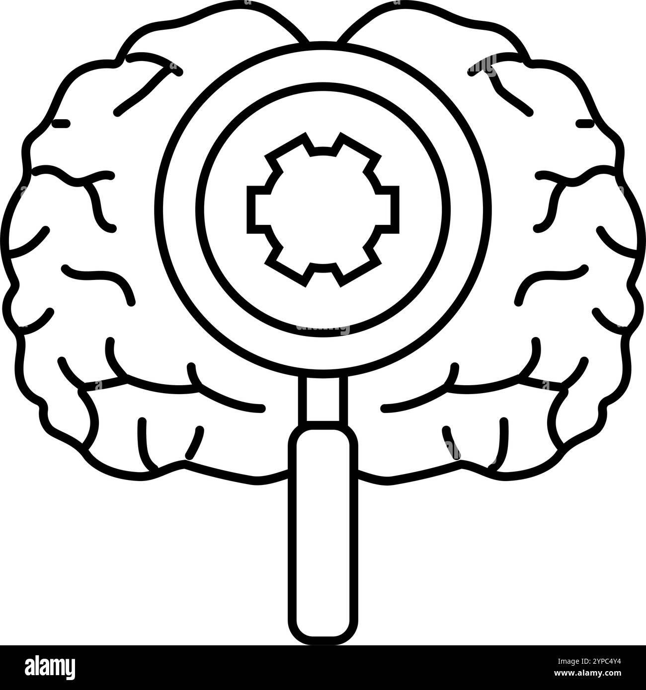 brain research neuroscience neurology line icon vector illustration ...