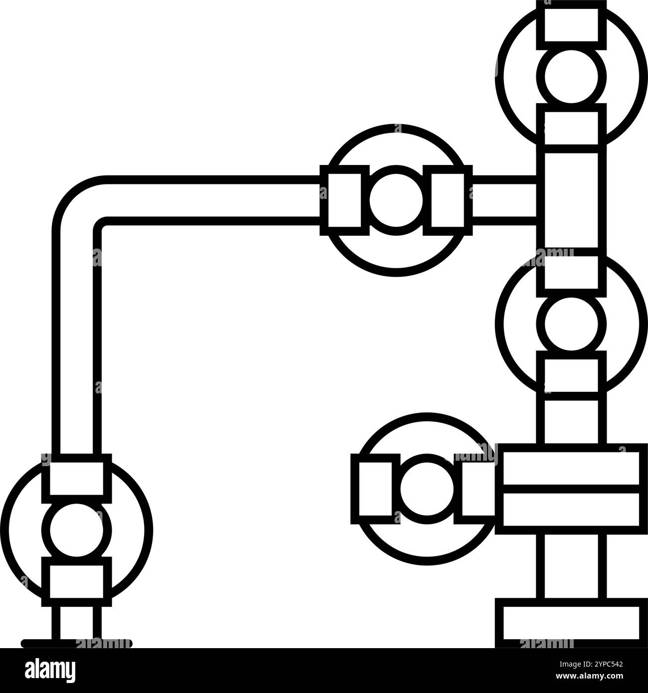 wellhead oil industry line icon vector illustration Stock Vector Image ...