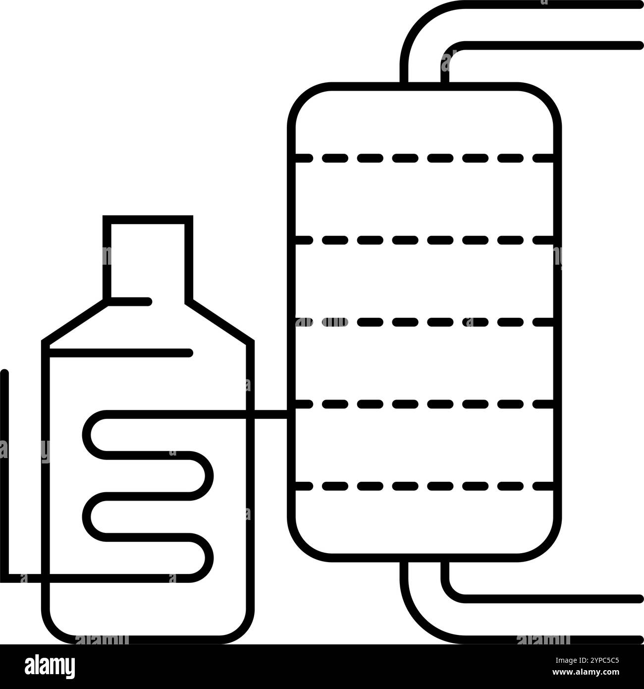 oil refining industry line icon vector illustration Stock Vector Image ...