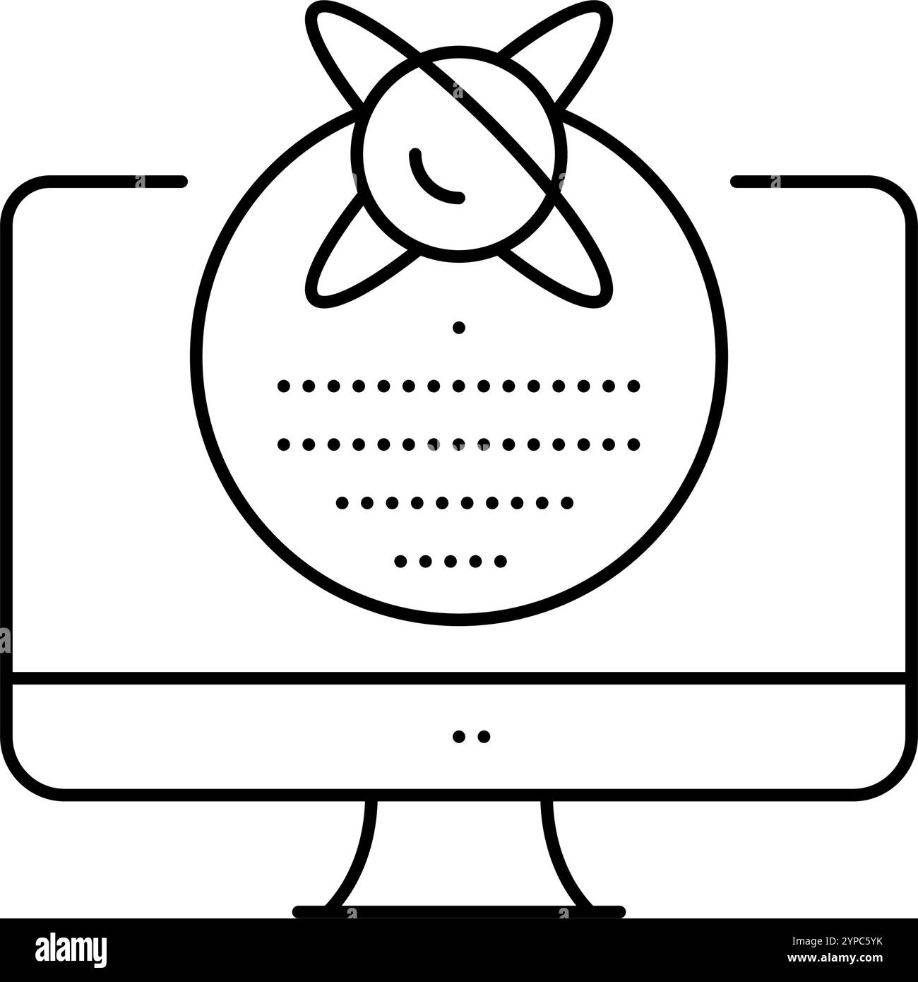 dot technology quantum line icon vector illustration Stock Vector Image ...