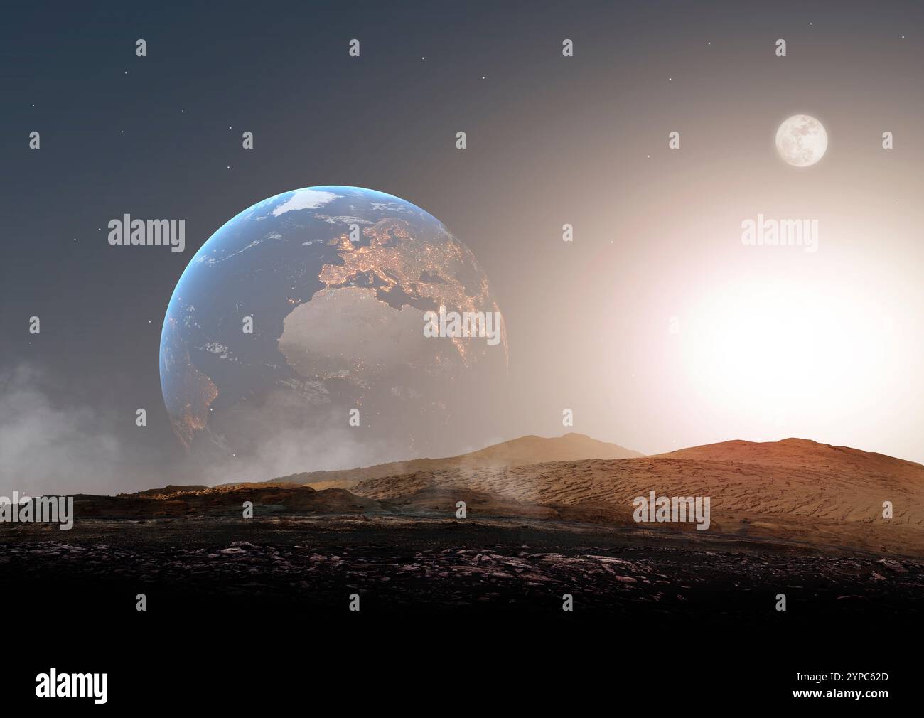 Surreal Earth View Horizon